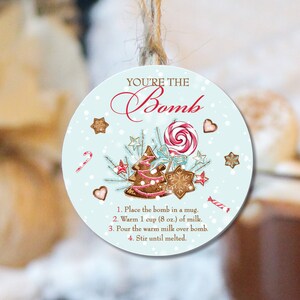 Hot Chocolate Bomb Tags, Cocoa Favor Tags, You're the Bomb Gift Tag ...