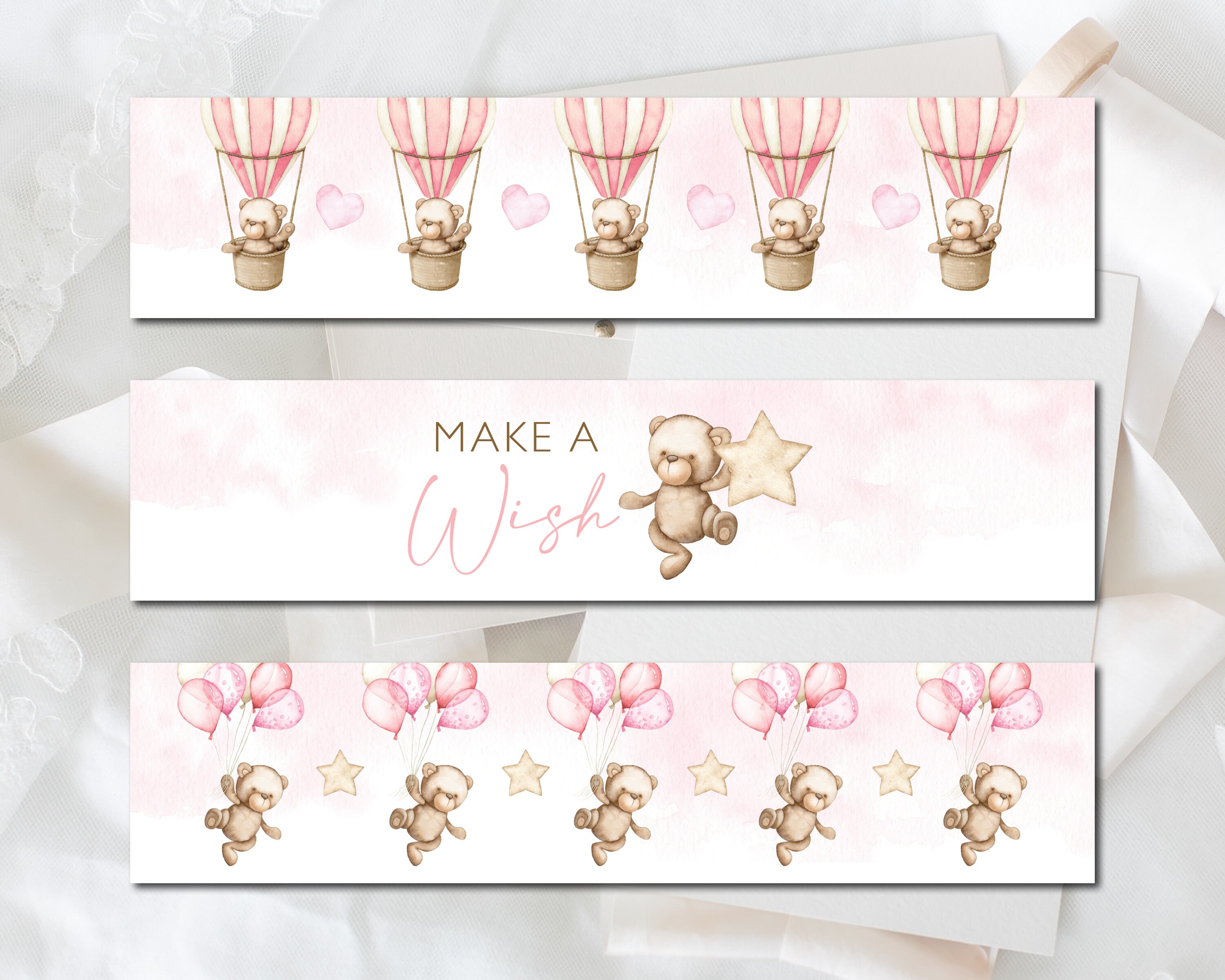 Teddy Bear Water Bottle Labels Printable Water Bottle | Etsy