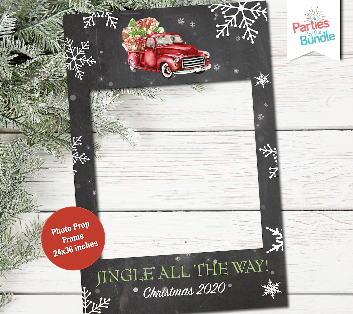 Christmas Photo Prop Frame Fun Photo Booth Prop Holiday - Etsy