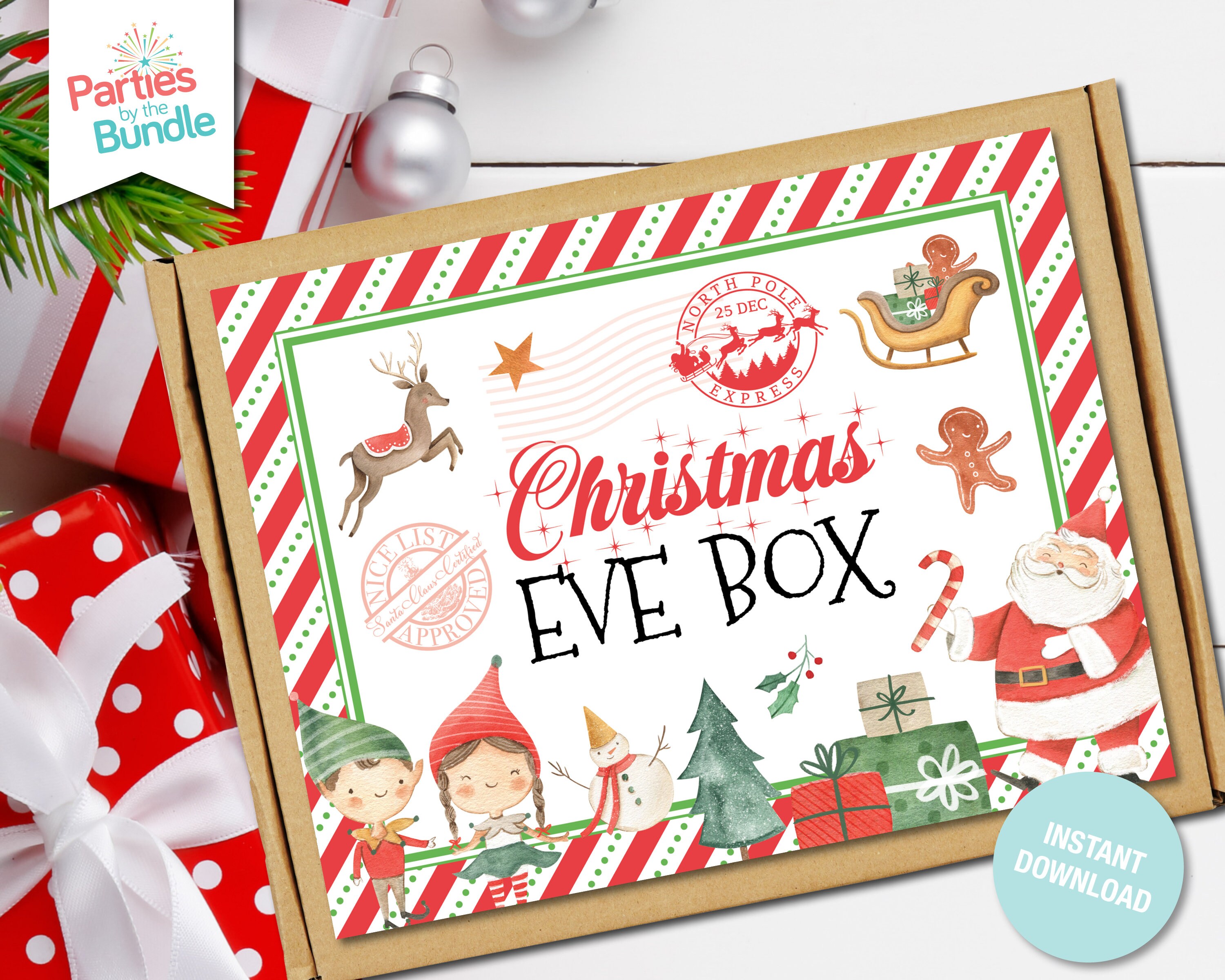 Christmas Eve Box Printable Label: Special Delivery Sign (INSTANT ...