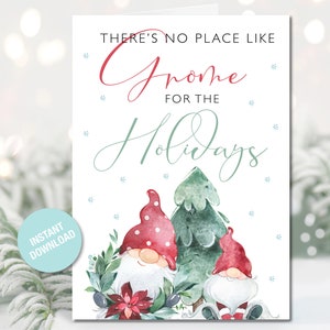 Gnome Christmas Party Posters, Gnome Printables, Gnome Christmas Decor ...