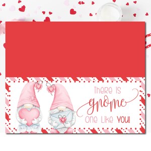 Valentine's Day Treat Topper, There's Gnome One Like You, Printable ...
