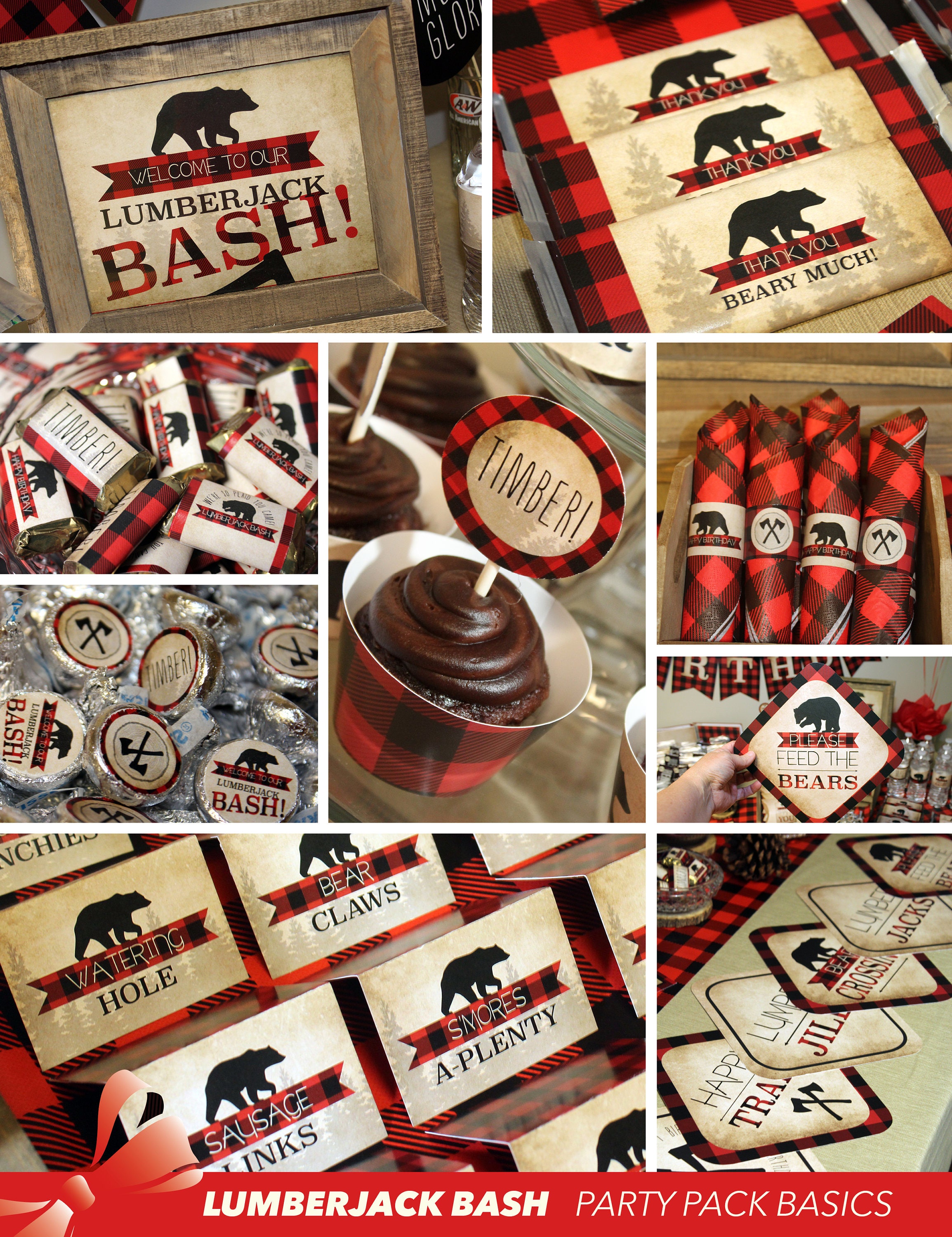 Lumberjack First Birthday Lumberjack Printable Party - Etsy Canada