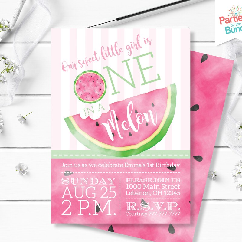 Watermelon Invitation - Etsy