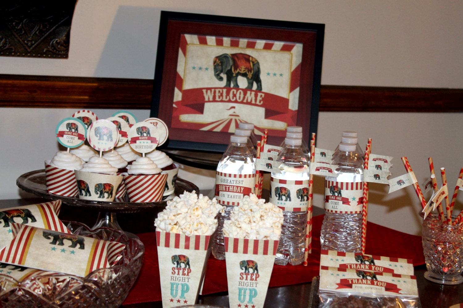 Circus Birthday Party Decorations Welcome Sign Circus Party | Etsy