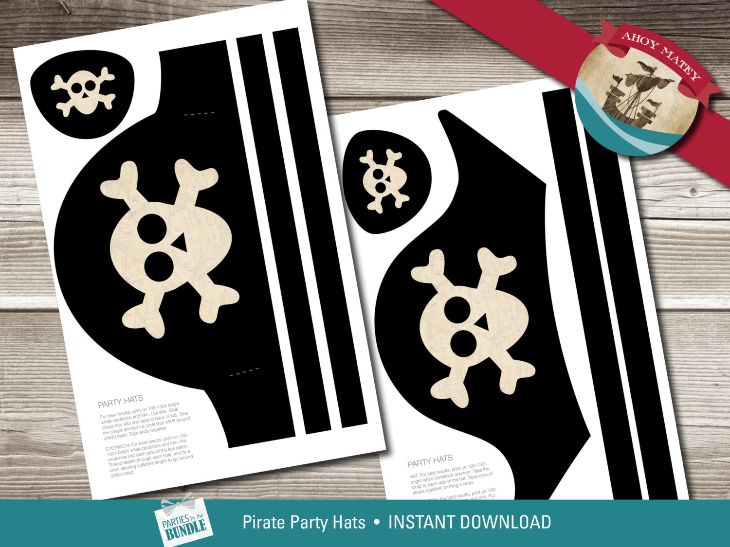 Party Hats Pirate Birthday Party Hats Pirate Party Hats | Etsy