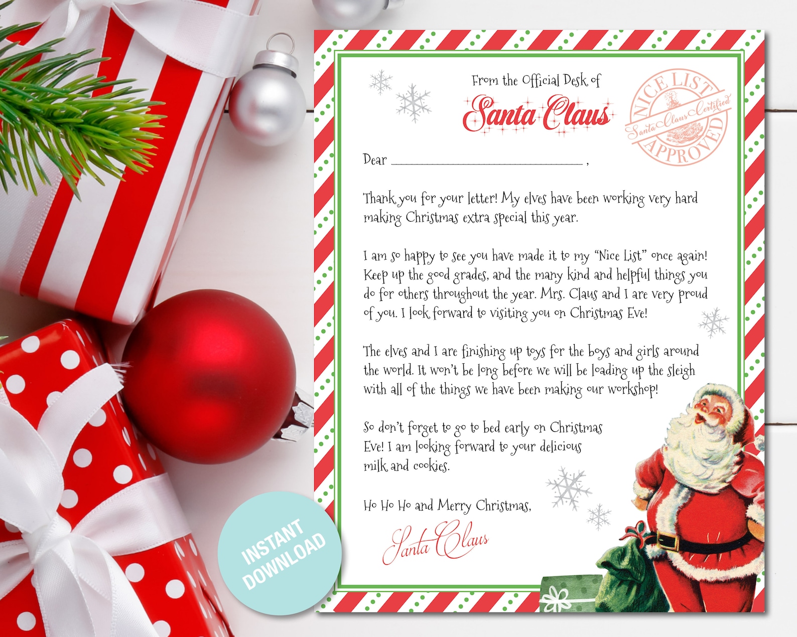 Official Letter From Santa Claus North Pole Mail From the | Etsy