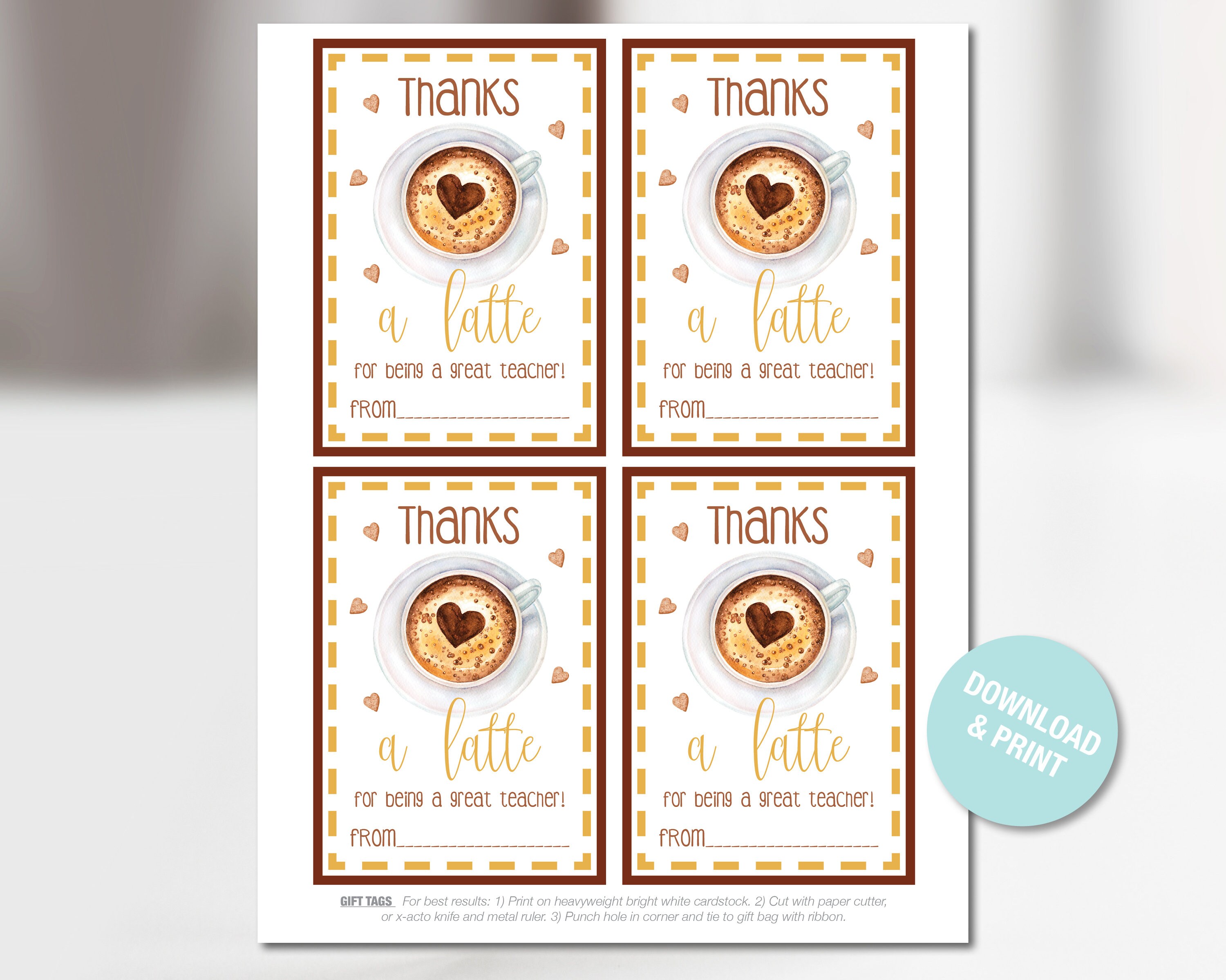 Teacher Appreciation Gift Tag If You Give Your Teacher | Etsy