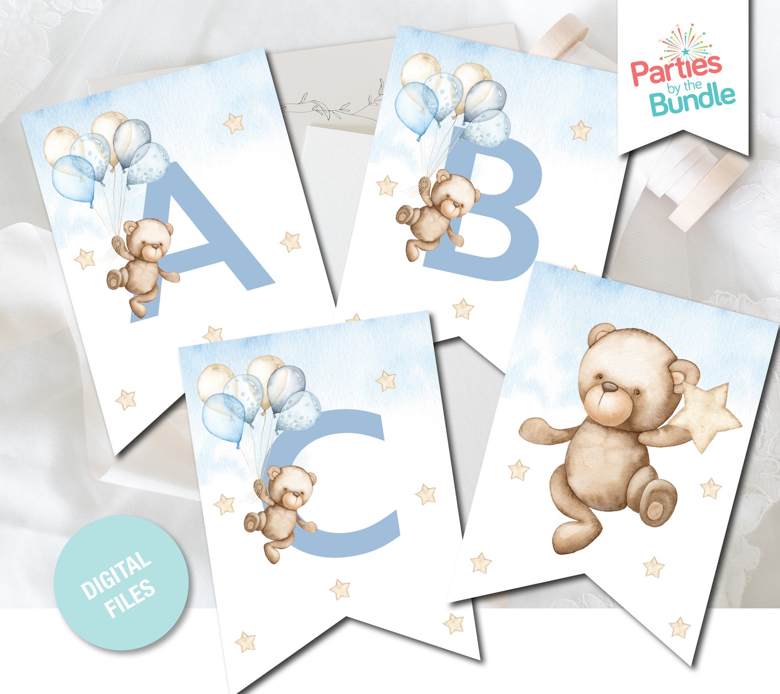 Teddy Bear Party Banner Banner Bunting Party Decorations - Etsy