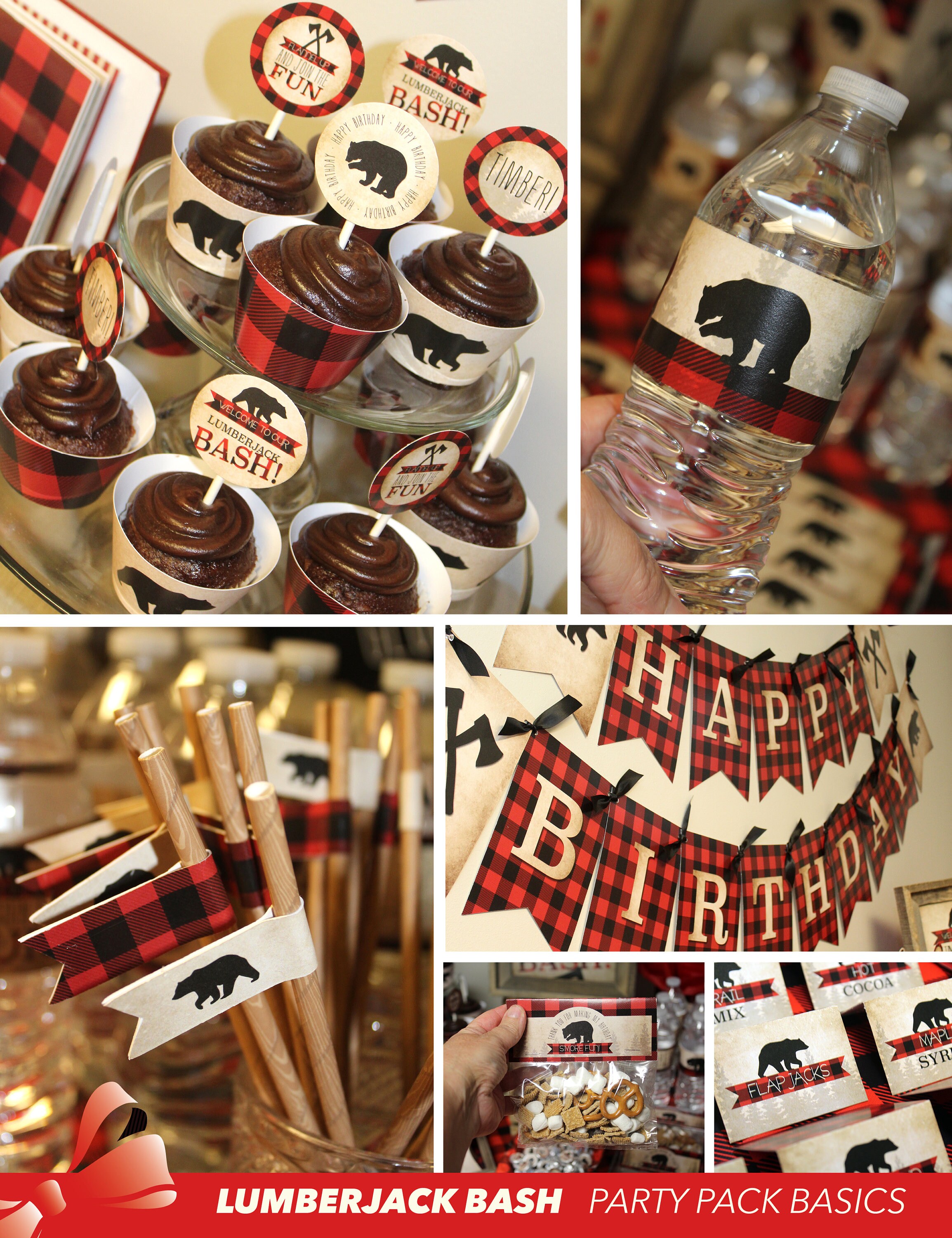 Lumberjack First Birthday Lumberjack Printable Party - Etsy Canada