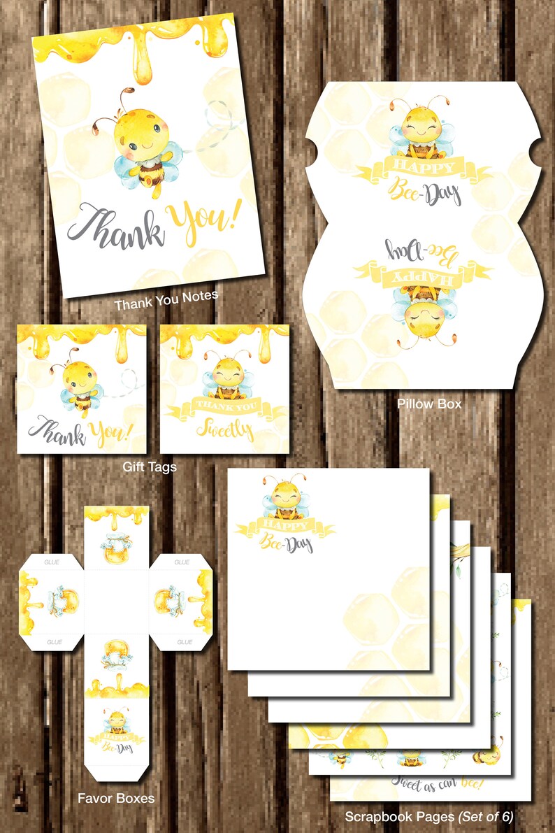 Bee Birthday Party Bundle Bee Day Party Kit Bee Day 1st Printable ...
