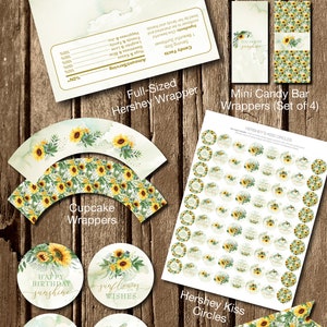 Sunflower Birthday Party Pack Kit, Sunflower Printables, Printable ...