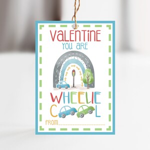Printable Valentine's Day Gift Tag, Car Valentine Favor Tag, Printable ...