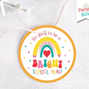 Back to School Gift Tags | First Day of School Circle Tag | Gift From ...