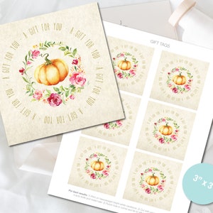 Little Pumpkin Baby Shower Gift Tags Fall Pumpkin Thank You Tags ...
