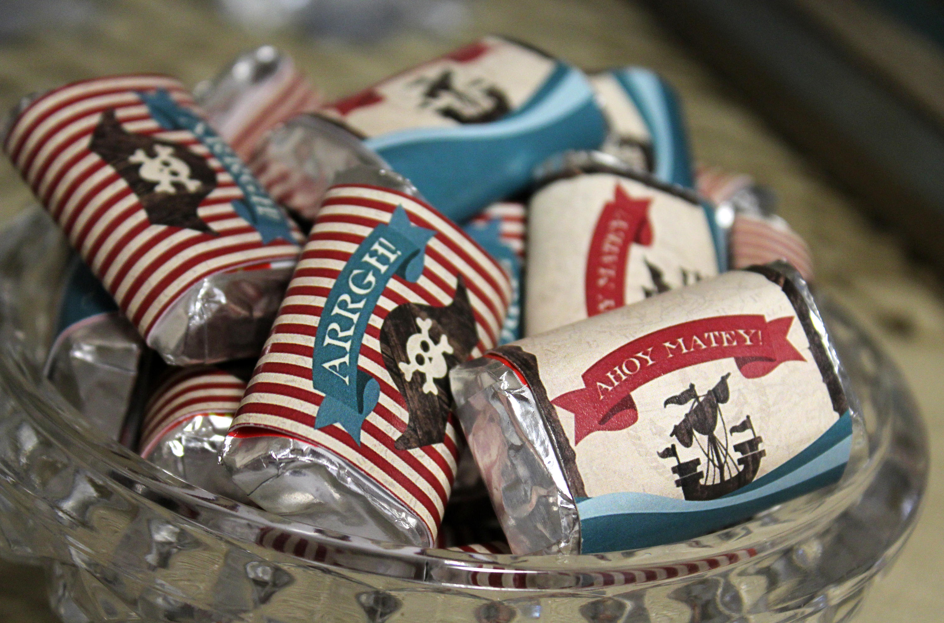 Candy Bar Wrappers Pirate Birthday Pirate Party Pirate | Etsy