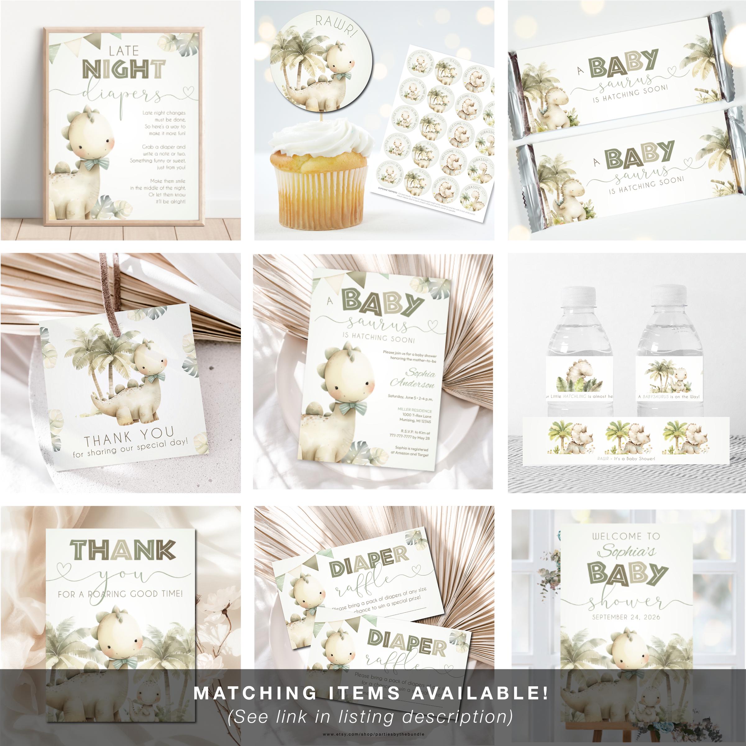 EDITABLE Dinosaur Baby Shower Invitation | Babysaurus Theme | Corjl ...
