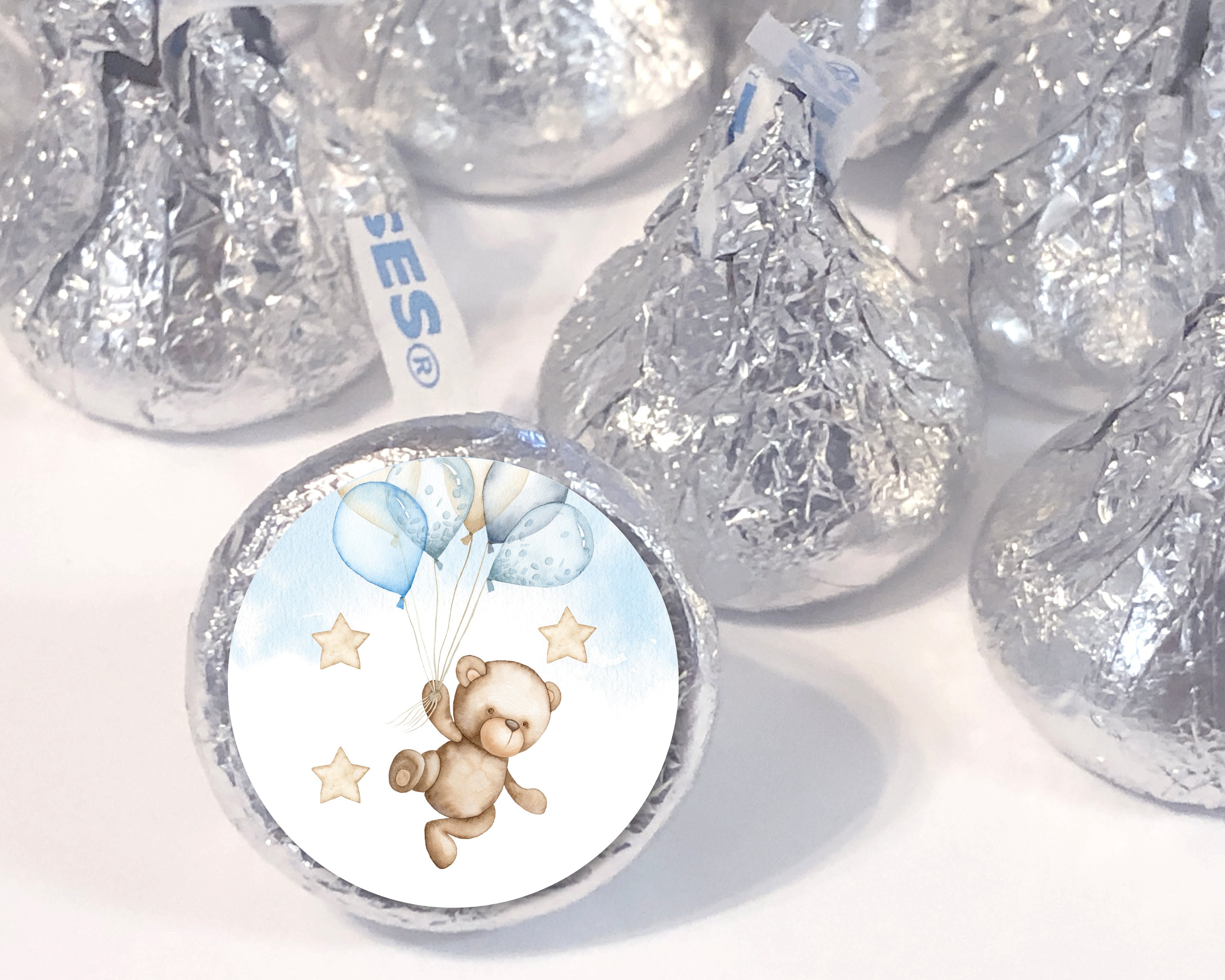 Teddy Bear Kiss Stickers Kiss Circles Printable Kiss Labels - Etsy