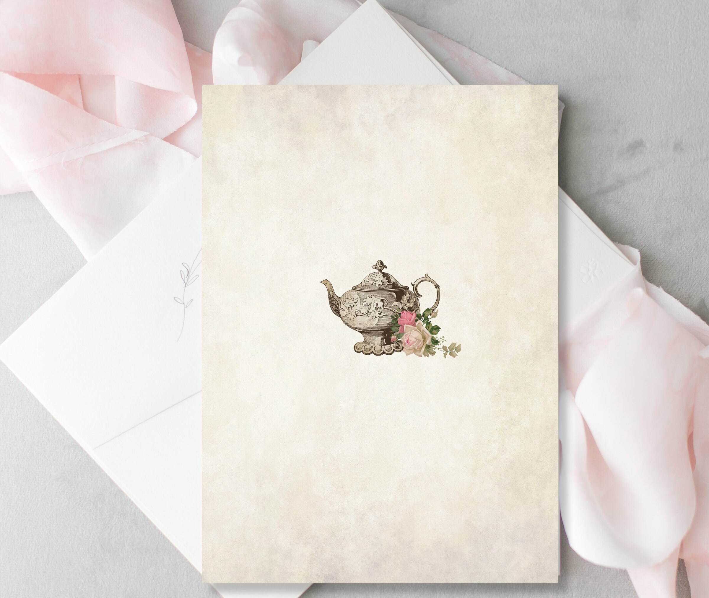 Tea Birthday Invitation Vintage Tea Party Invitation Floral | Etsy