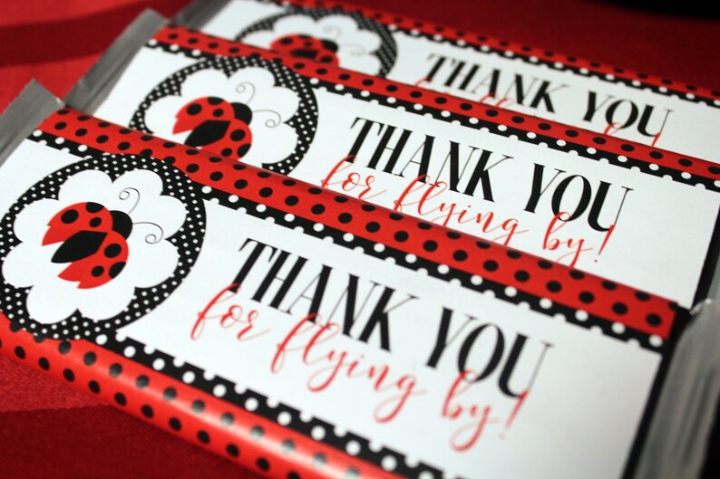 Ladybug Candy Bar Wrapper Baby Shower Printable Chocolate Bar - Etsy