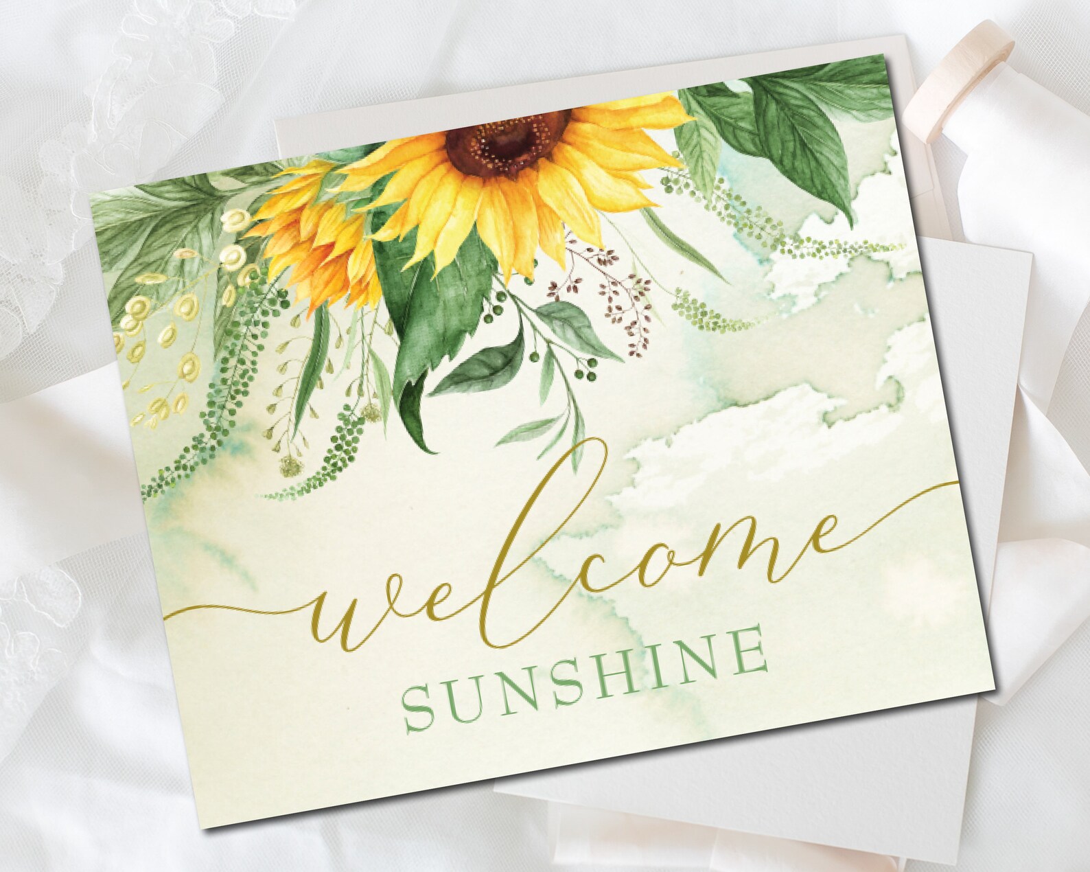 Sunflower Welcome Sign Little Sunflower Birthday Sign | Etsy
