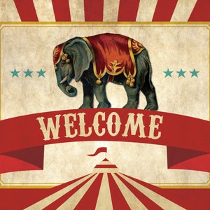 Circus Birthday Party Decorations Welcome Sign Circus Party Sign Circus ...