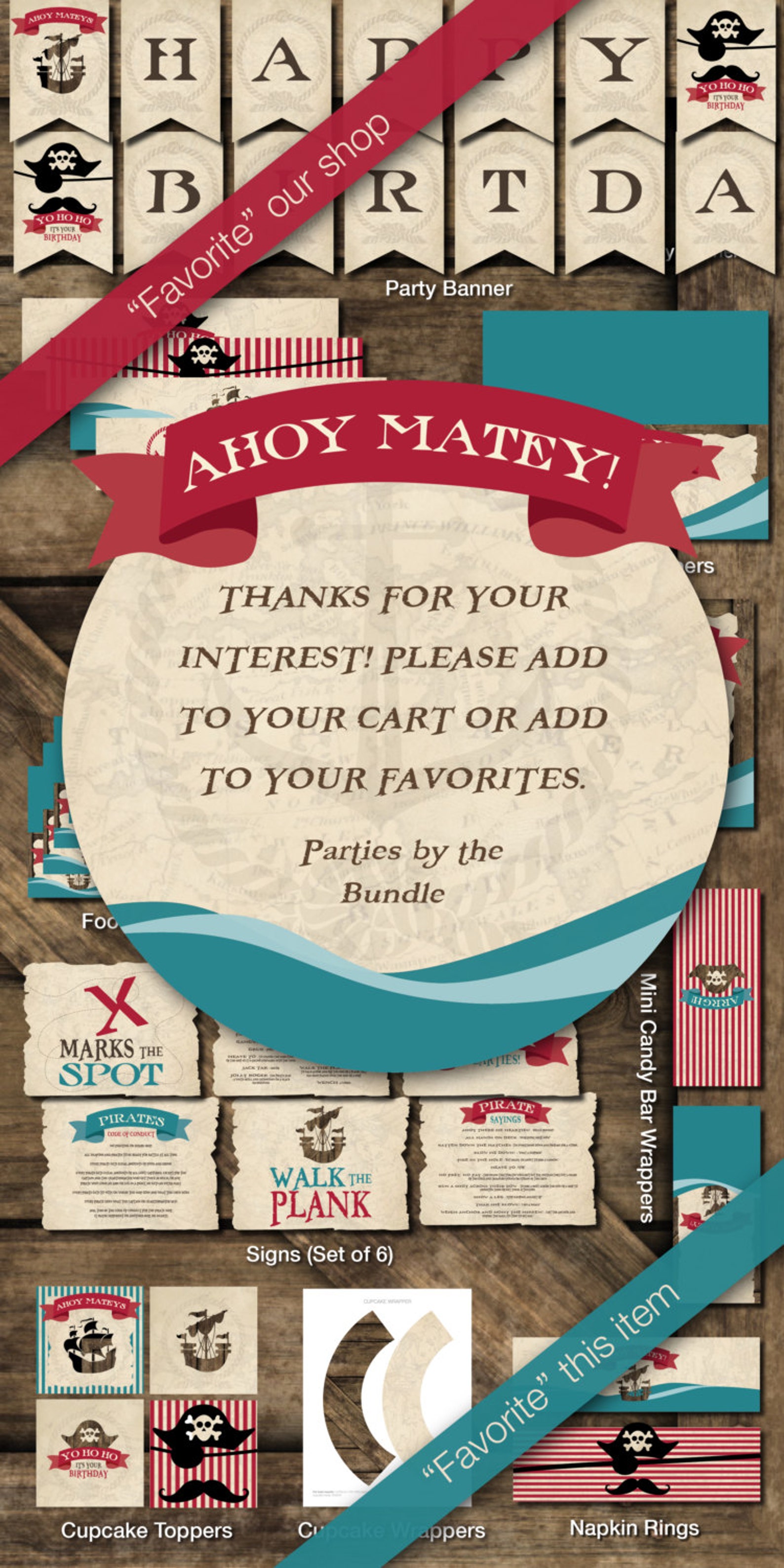 Pirate Printable Party Pirate Birthday Printables Pirate - Etsy