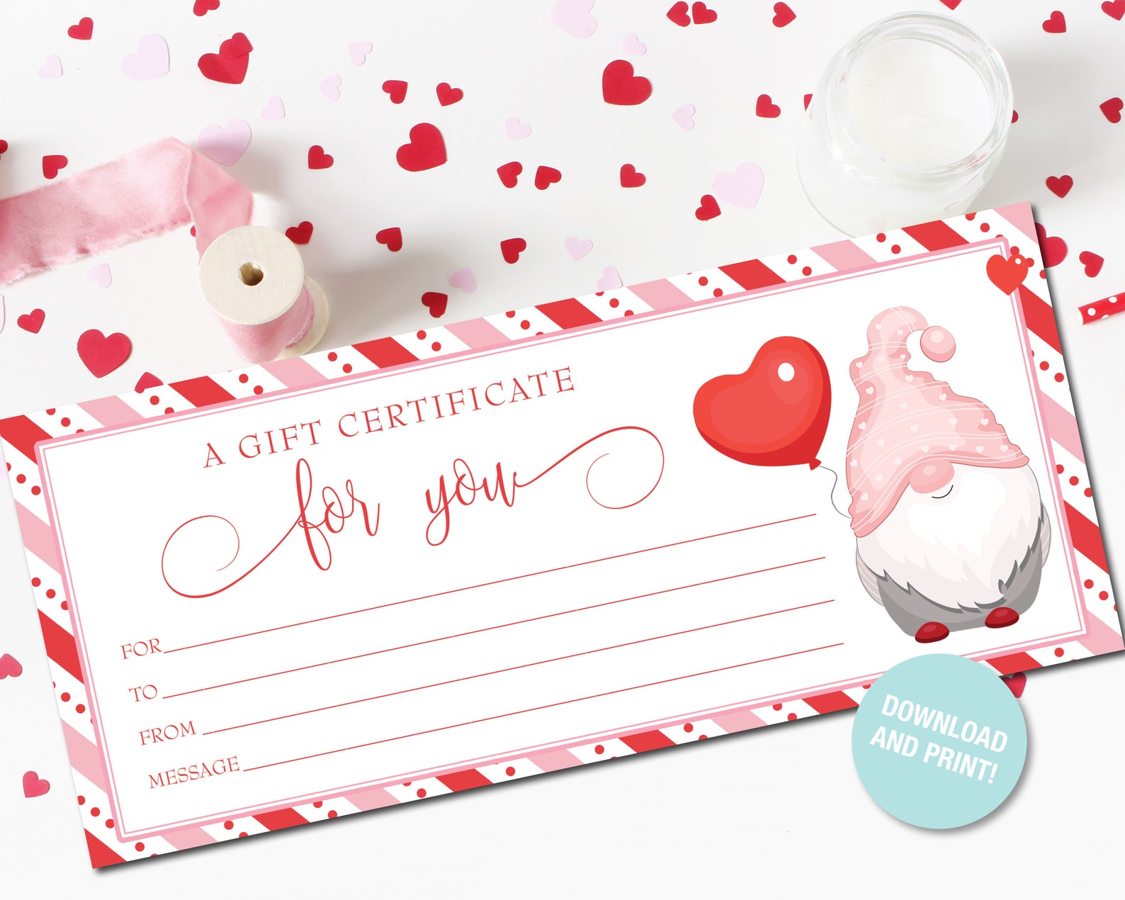 Printable Valentine's Day Gift Certificate | Etsy