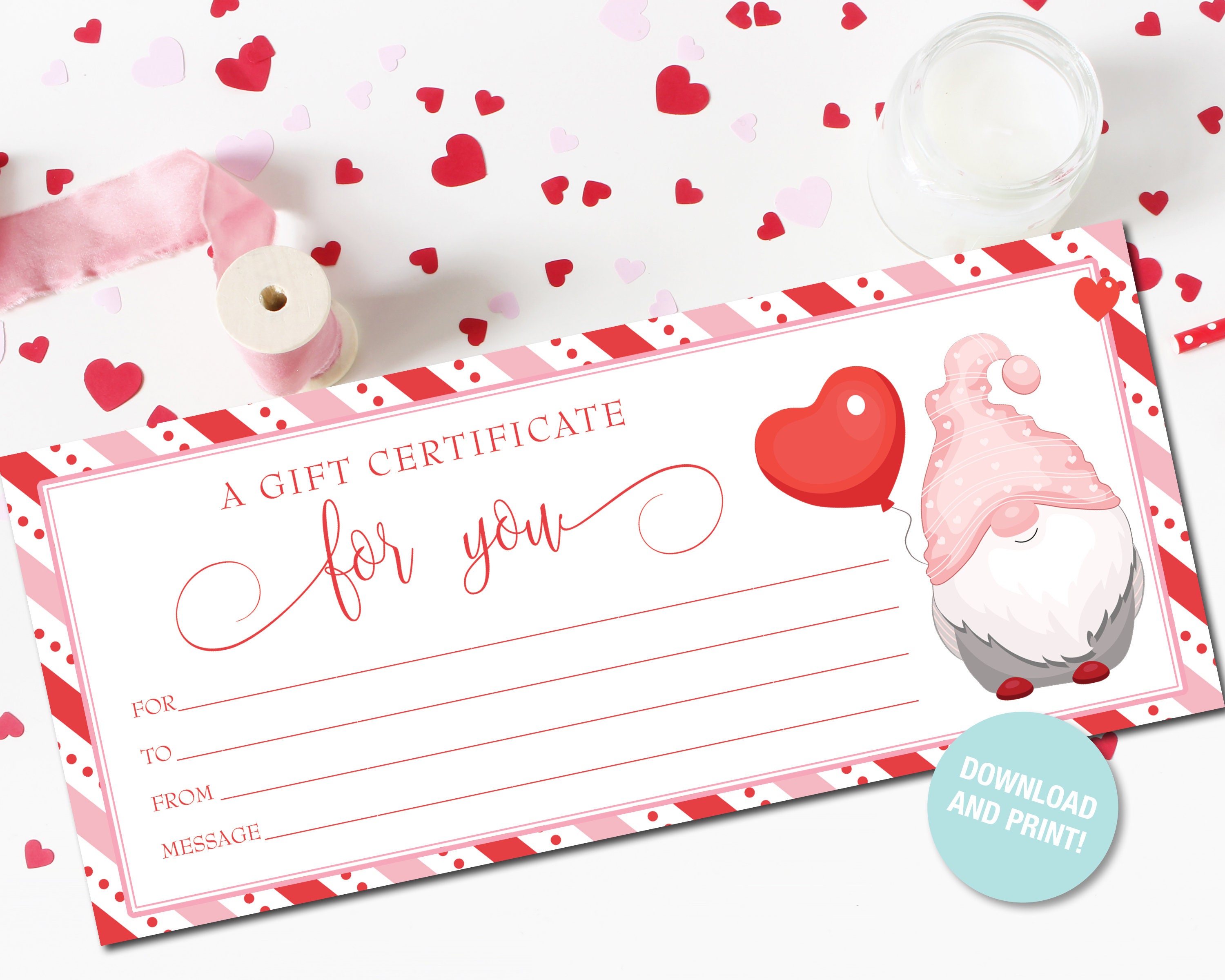 Printable Valentine's Day Gift Certificate | Etsy