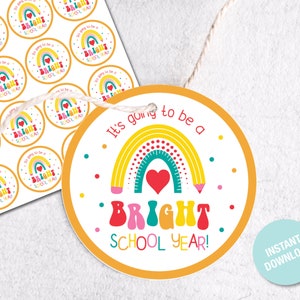 Back to School Gift Tags | First Day of School Circle Tag | Gift From ...