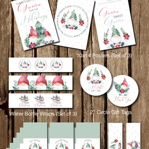 Gnome Decoration Kit Gnomes Christmas Printable Party Bundle - Etsy