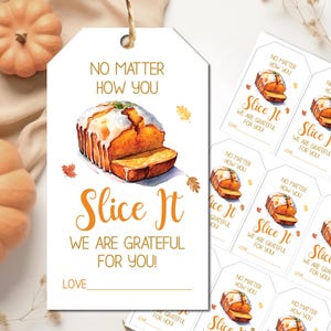 Thanksgiving Gift Tag | Baked Goods Favor Card | No Matter How You ...