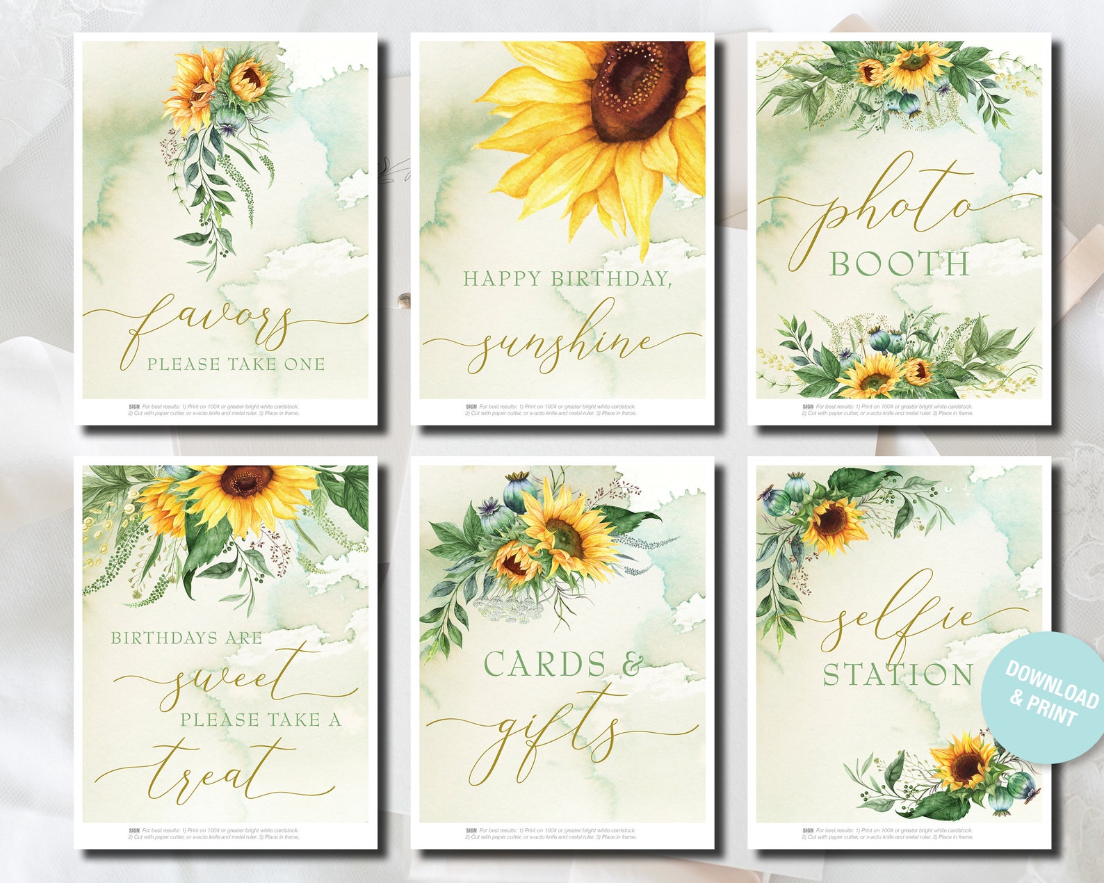 Sunflower Birthday Party Signs Little Sunflower Printable - Etsy
