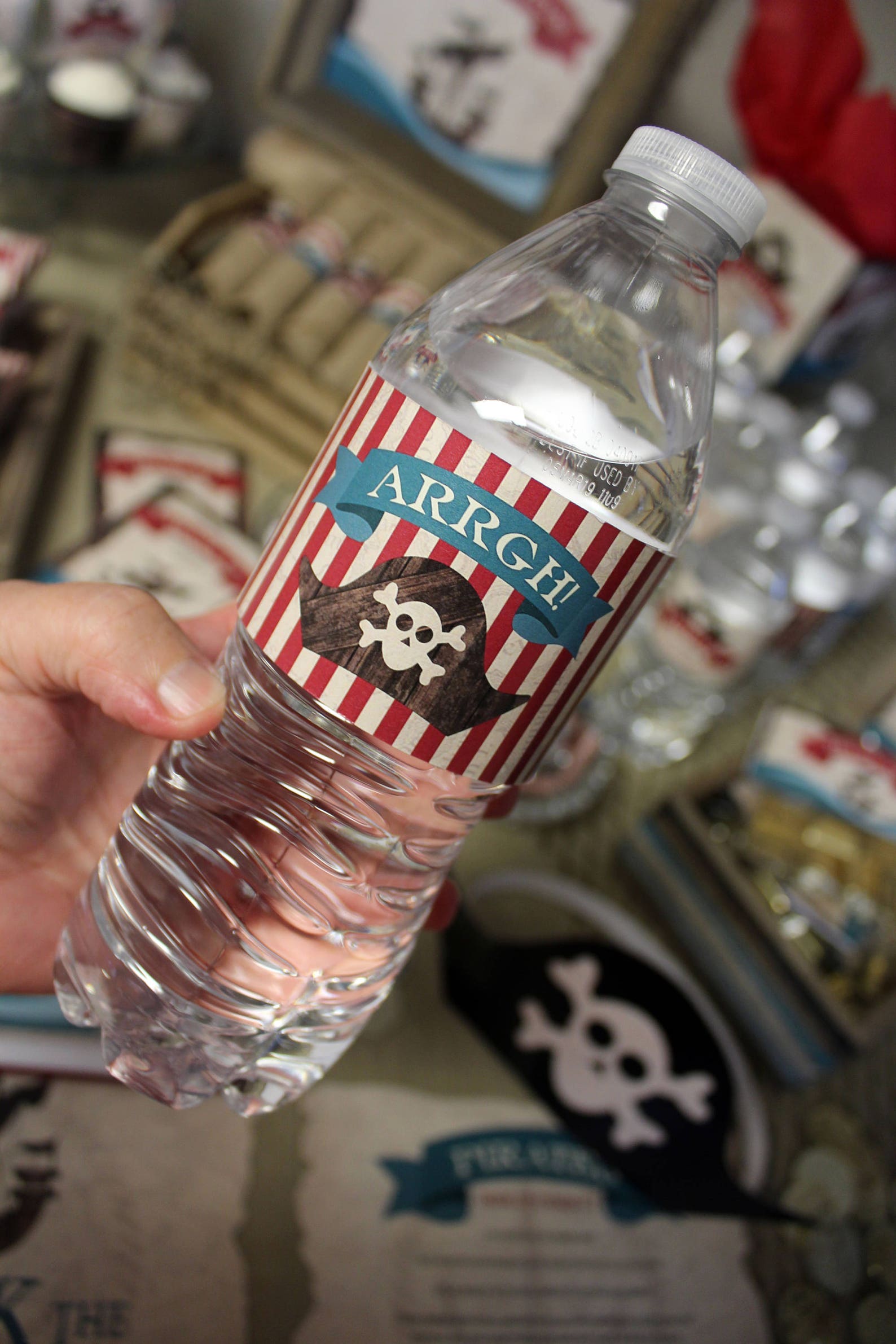 Water Bottle Labels, Pirate Water Bottle Labels, Drink Labels, Pirate ...