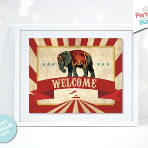 Circus Birthday Party Decorations Welcome Sign Circus Party Sign Circus ...