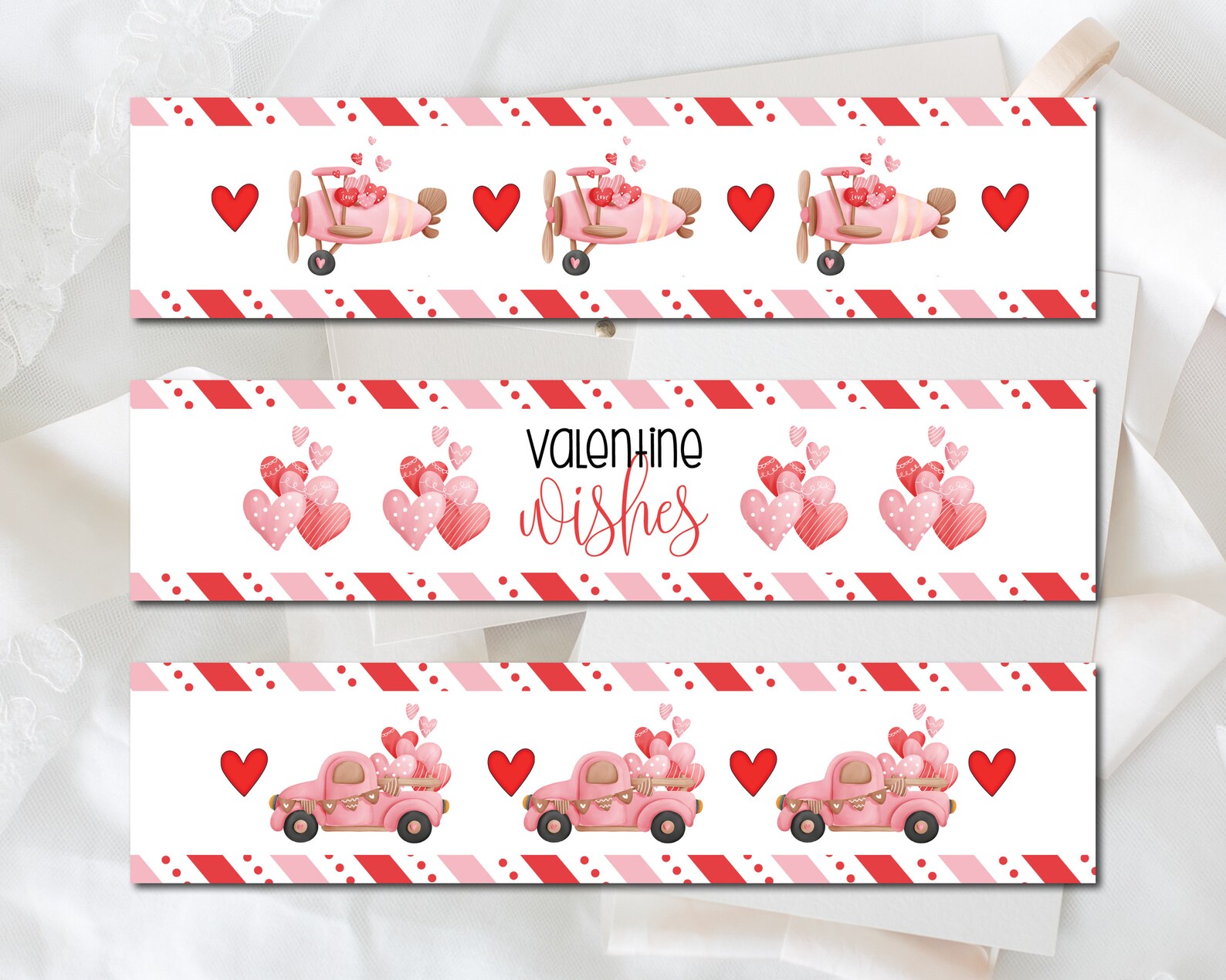 Valentine Water Bottle Labels Printable Water Bottle | Etsy