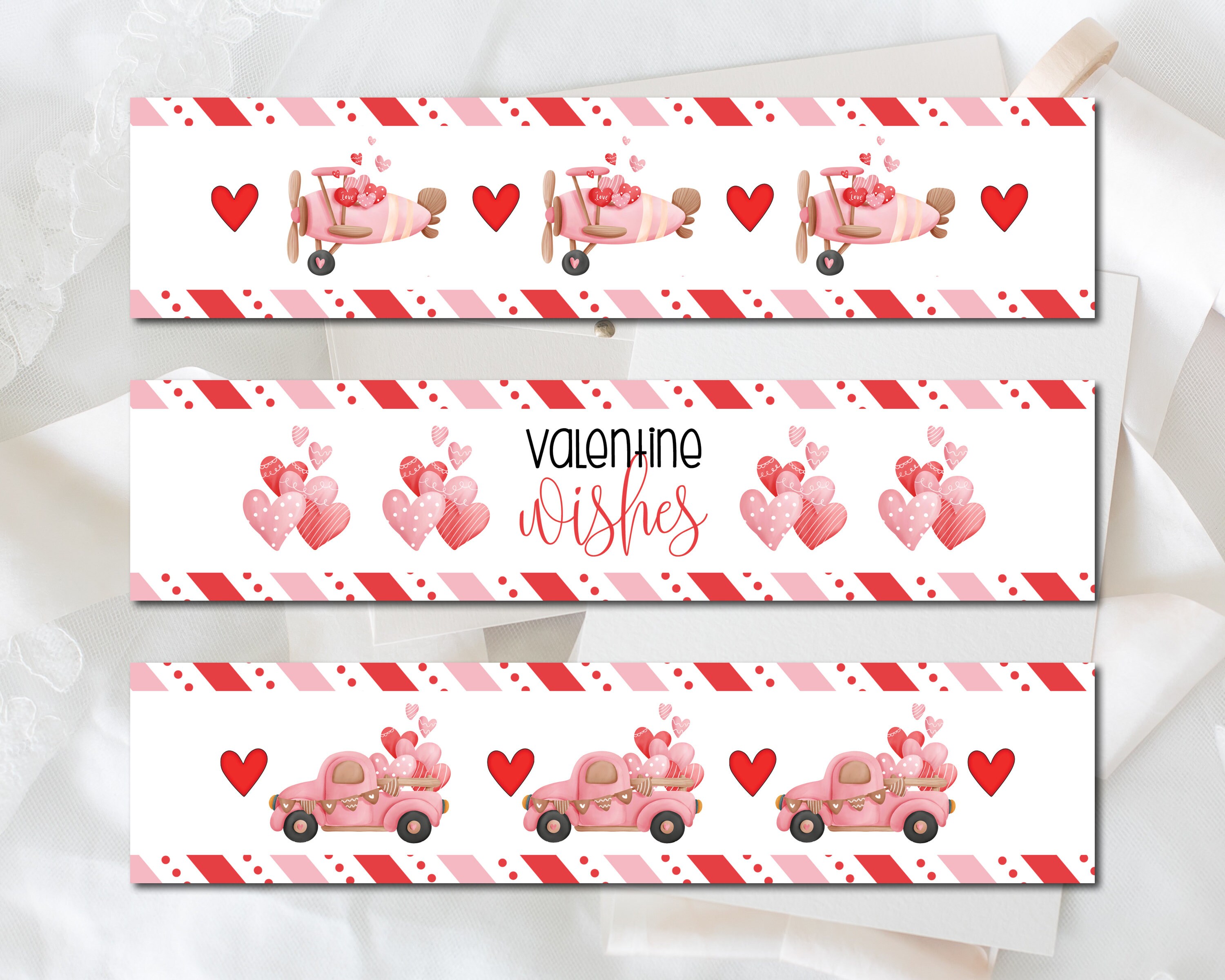 Valentine Water Bottle Labels Printable Water Bottle - Etsy