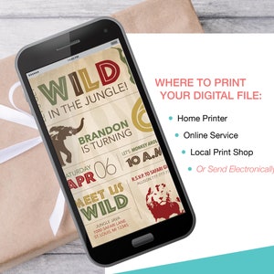 Jungle Safari Invitation, Jungle Invite, Wild Birthday Invitation ...