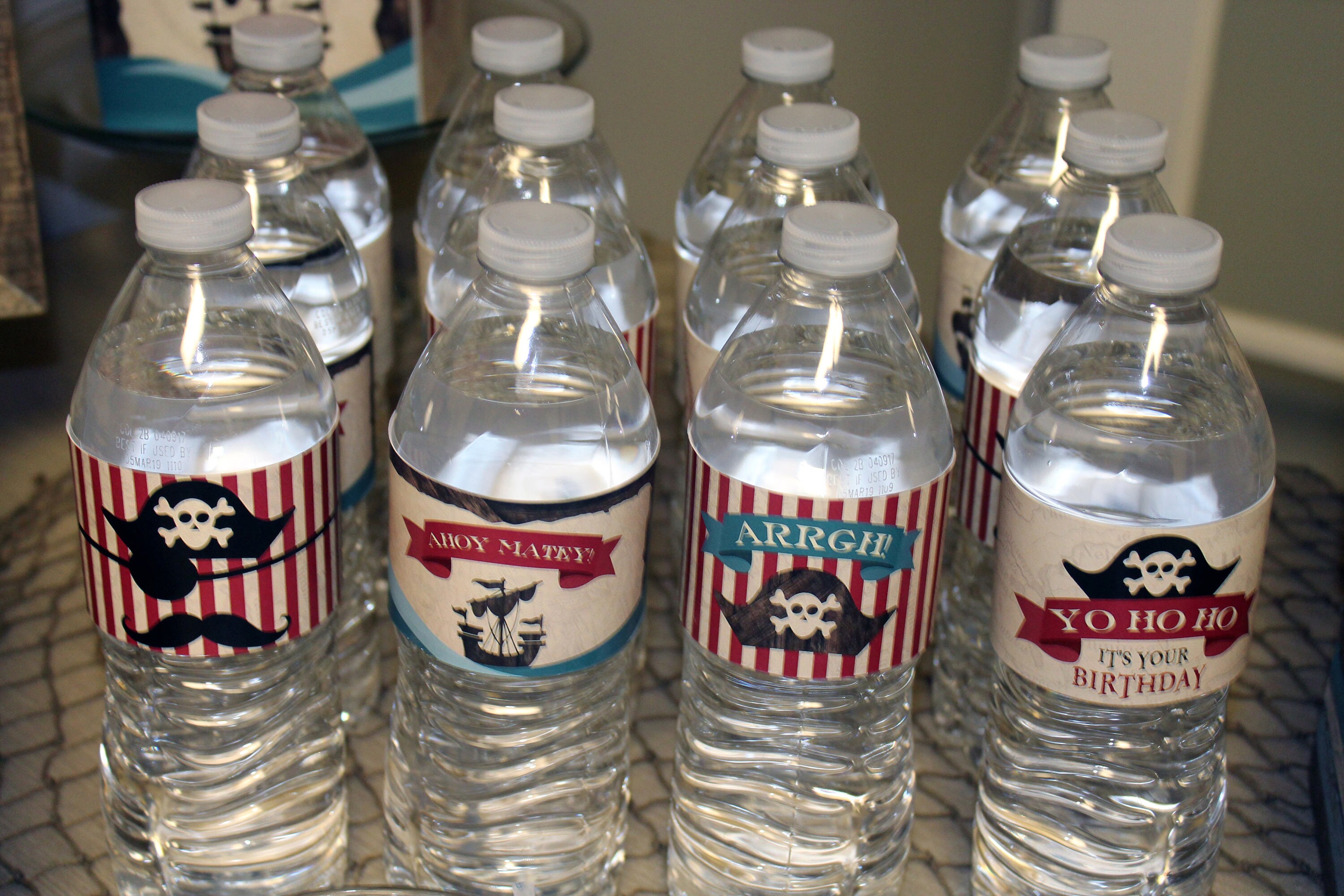 Water Bottle Labels Pirate Water Bottle Labels Drink Labels | Etsy