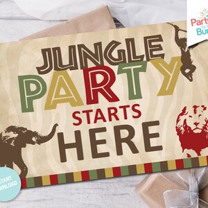 Jungle Safari Birthday Party Yard Sign, Safari Birthday Party Sign, Zoo ...