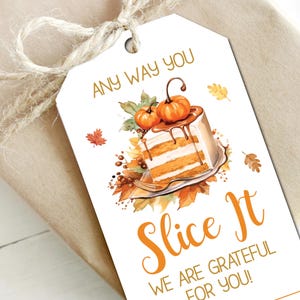 Thanksgiving Gift Tag | Fall Harvest Baked Goods Favor Card | Any Way ...