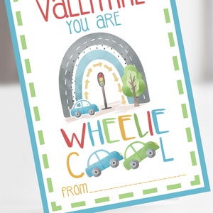 Printable Valentine's Day Gift Tag, Car Valentine Favor Tag, Printable ...