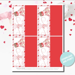 Valentine's Day Treat Topper, Valentine Hot Air Balloon, You Make My ...