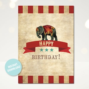 Circus Birthday Party Printable Poster Set Circus Decorations Greatest ...