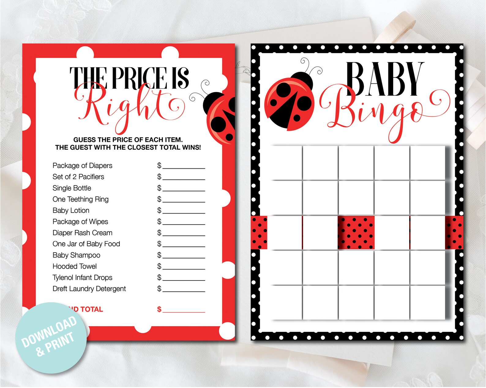 Ladybug Baby Shower Games, Little Lady Baby Shower Games, Ladybug Game ...
