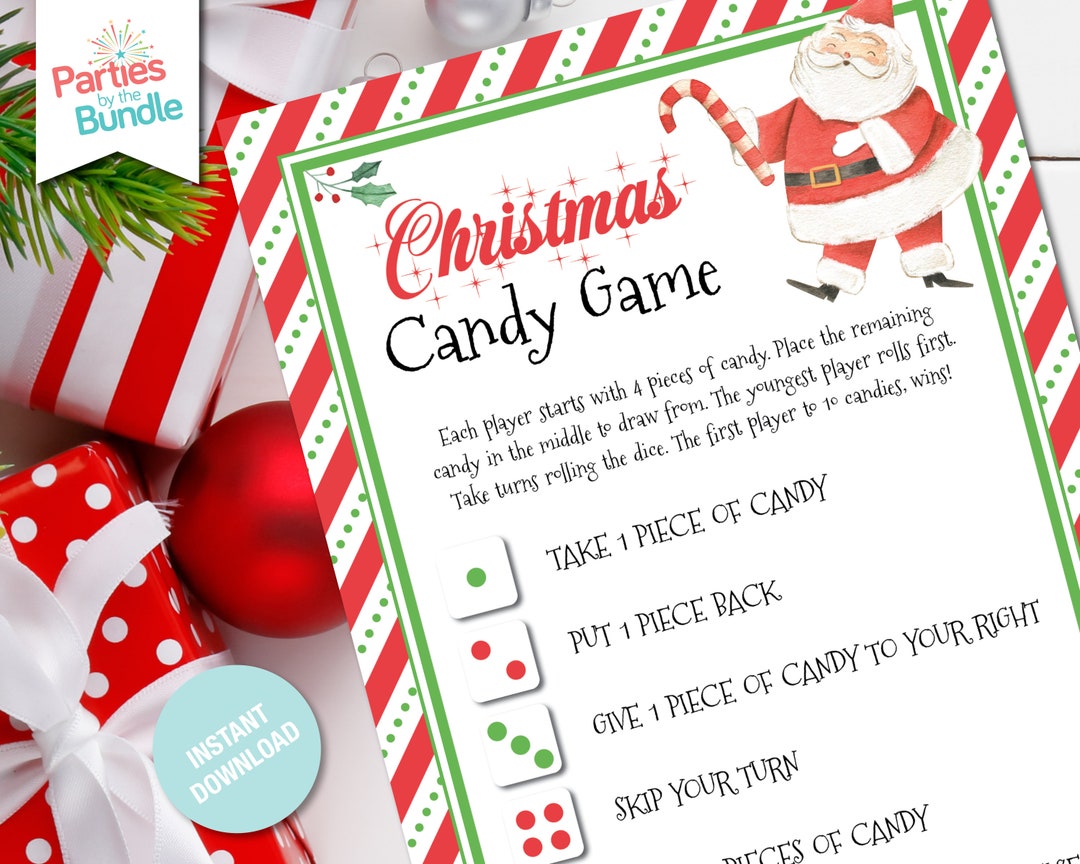 Christmas Candy Dice Game, Christmas Party Game, Christmas Games for ...