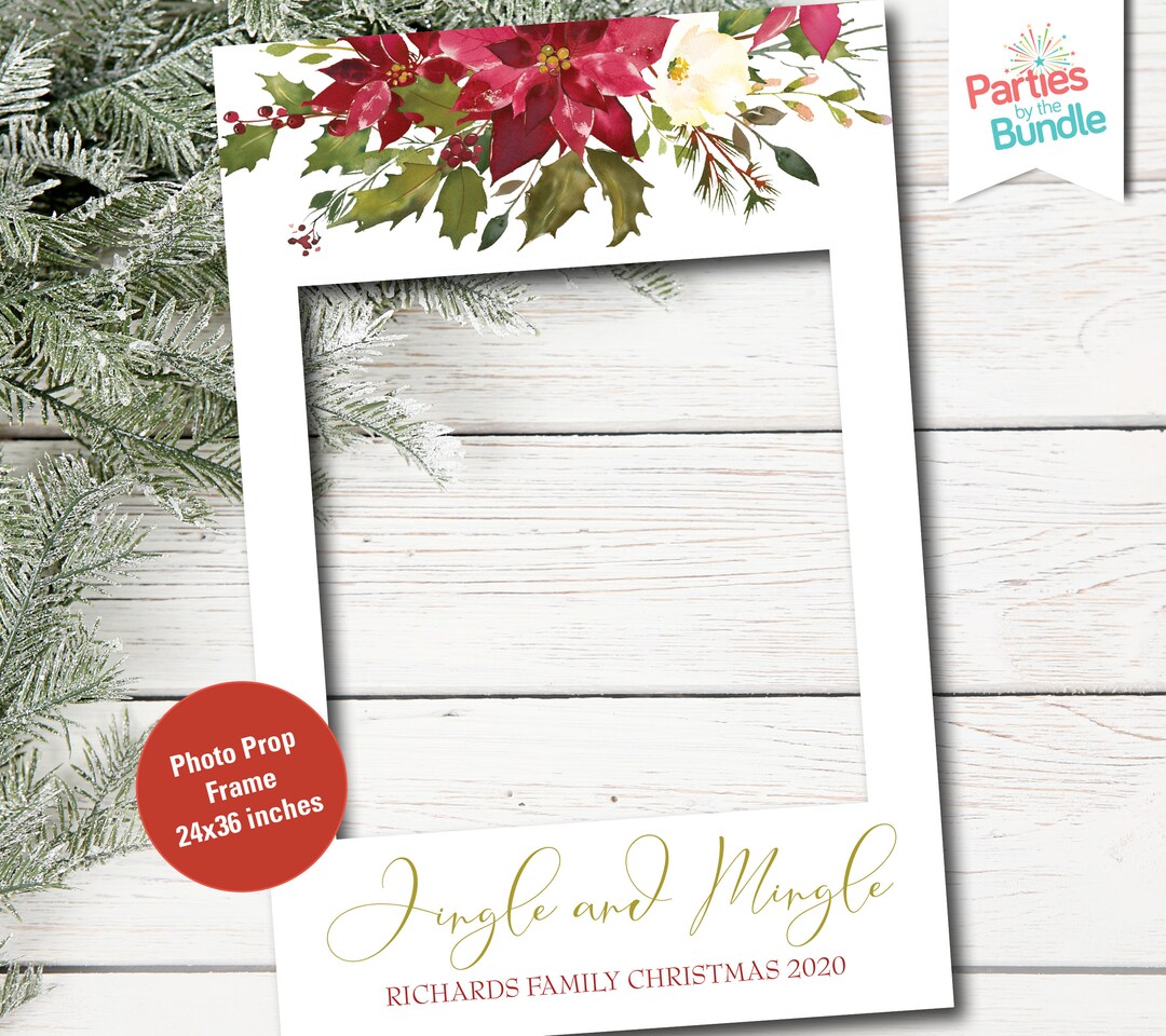 Christmas Photo Prop Frame, Fun Photo Booth Prop, Holiday Party Prop ...