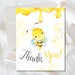 Bee Day Party Thank You Note Thankyou Bee Printables Bee - Etsy