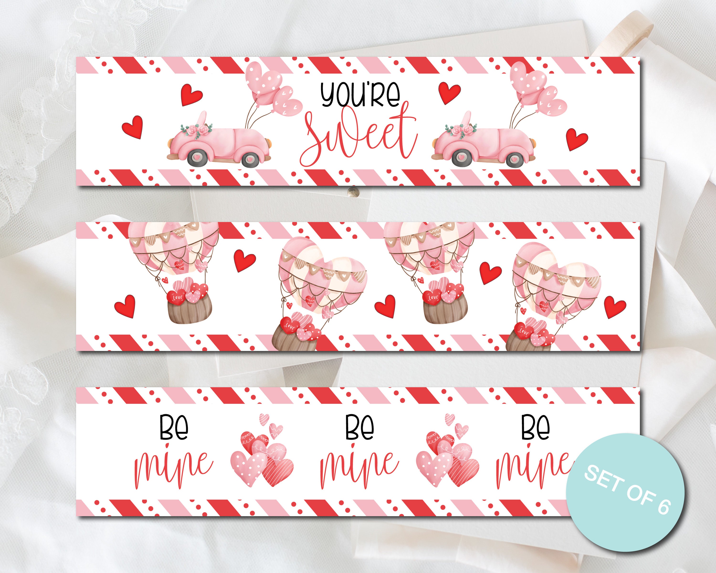 Valentine Water Bottle Labels Printable Water Bottle | Etsy