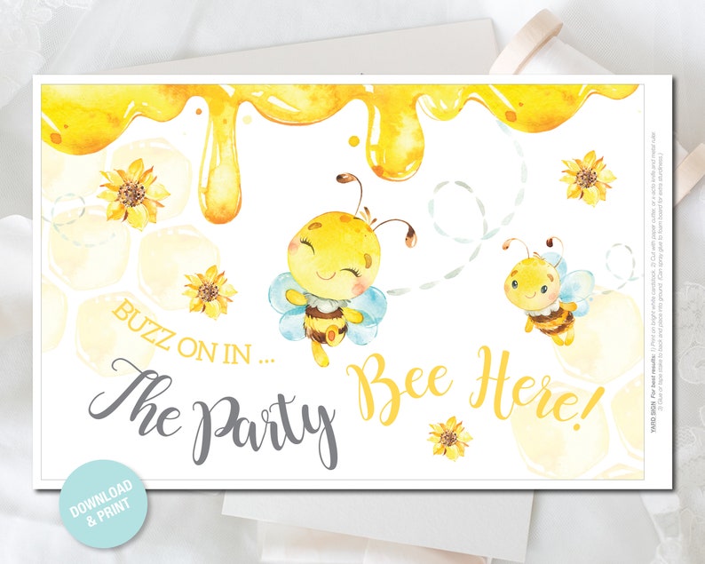 Bee-day Yard Sign Bee Birthday Party Sign Bee Birthday - Etsy
